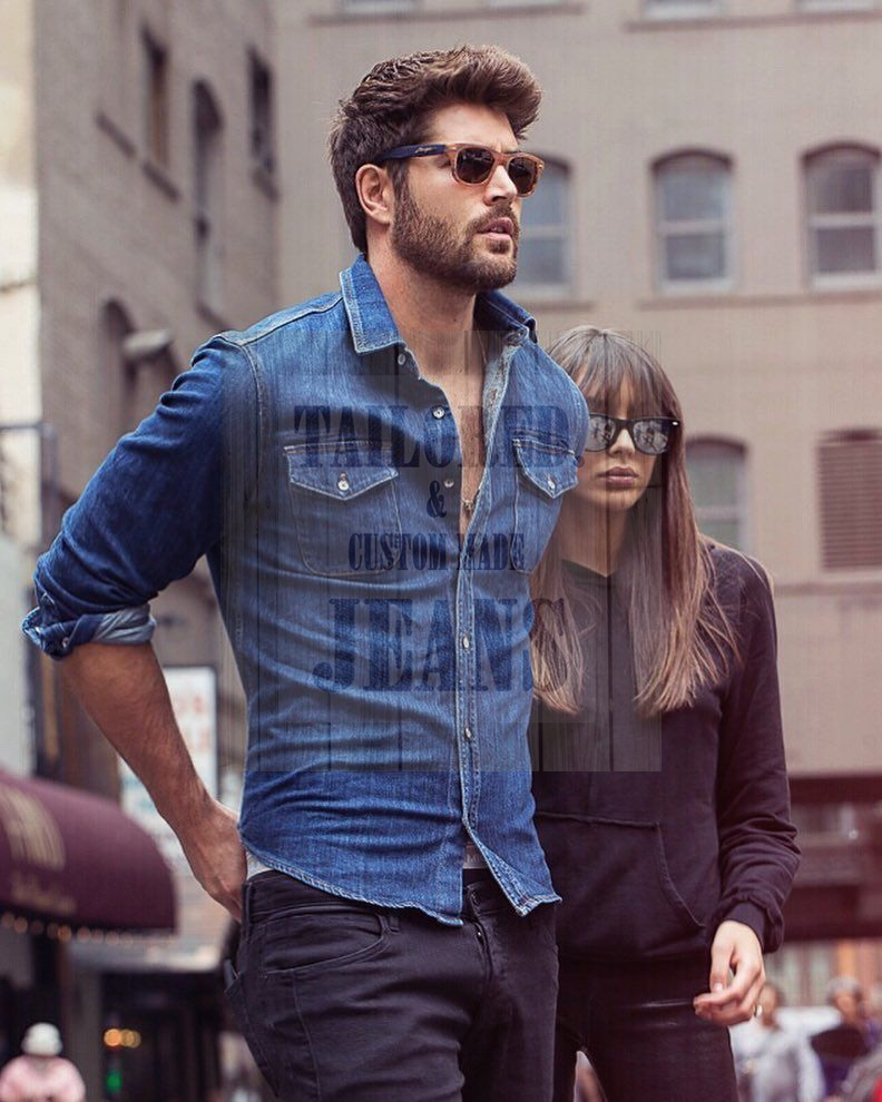 Modelling pose in denim jeans with Nick Bateman! | Tailored Jeans's BLOG